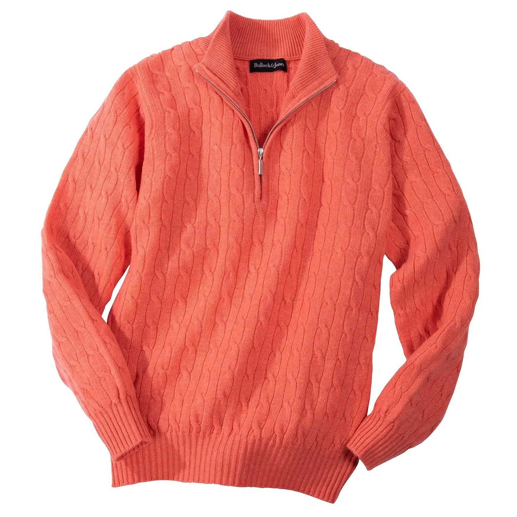 Aberdeen Cable Cashmere Quarter-Zips - Bullock & Jones