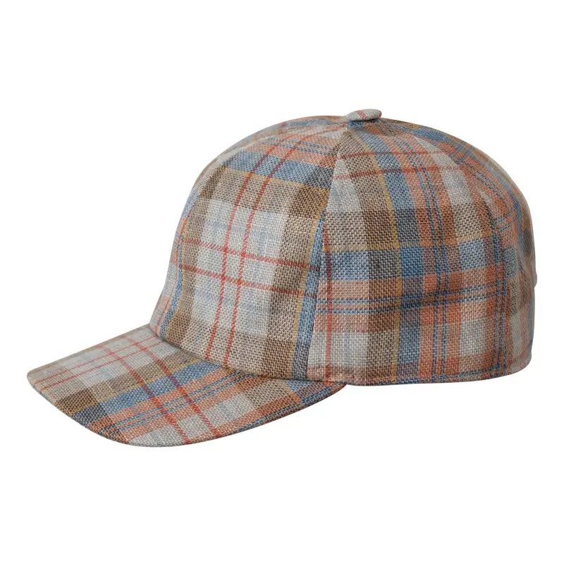 Linen Plaid Baseball Cap | Bullock & Jones