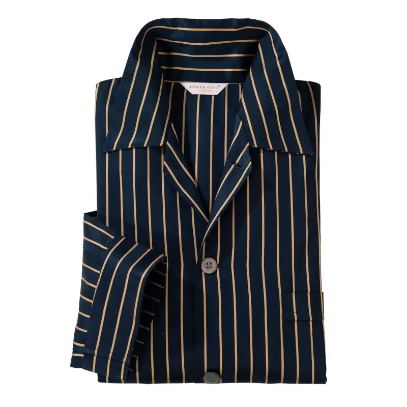 Royal Stripe Pajamas by Derek Rose | Bullock & Jones